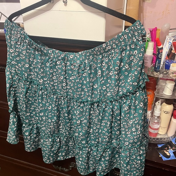 SHEIN | Skirts | Ditsy Floral Frill Trim Floppy Skirt | Poshmark